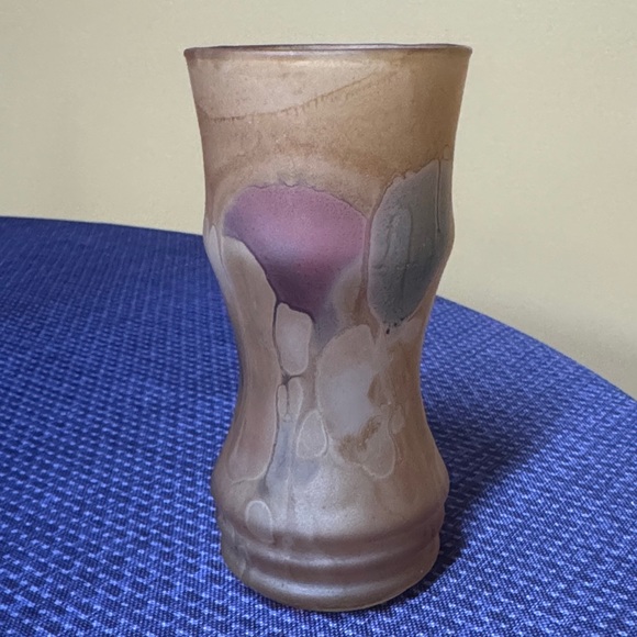 Rueven Glass | Art | Reuven Art Nouveau Frosted Art Glass Vase 5 Tall ...